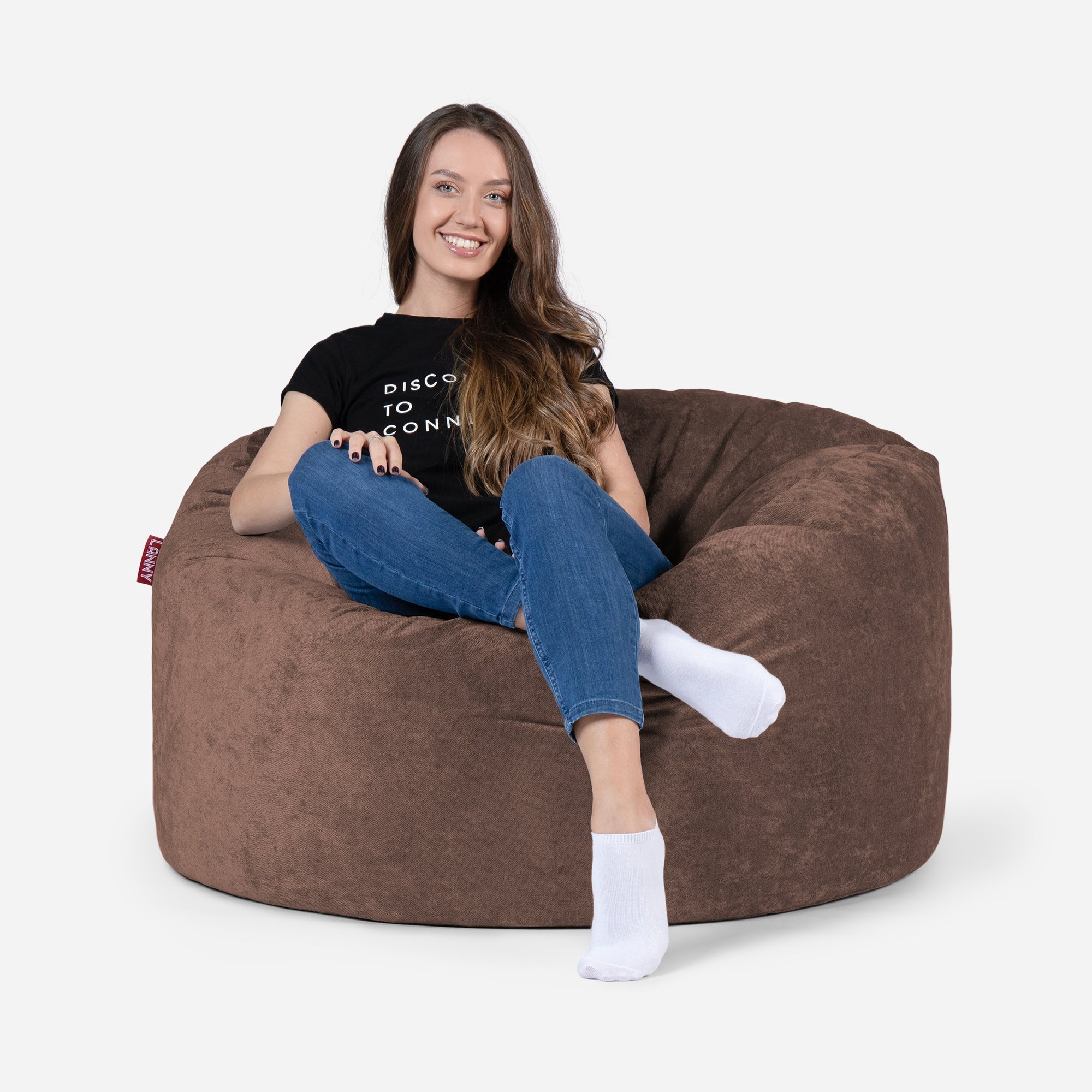 Lanny Bean bag Chair Original Brown Large - Lounge Seating